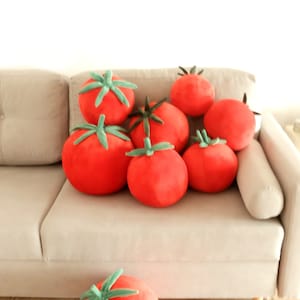 Large Tomato Pillow, Velvet Stuffed Foodie, Florfanka - Etsy