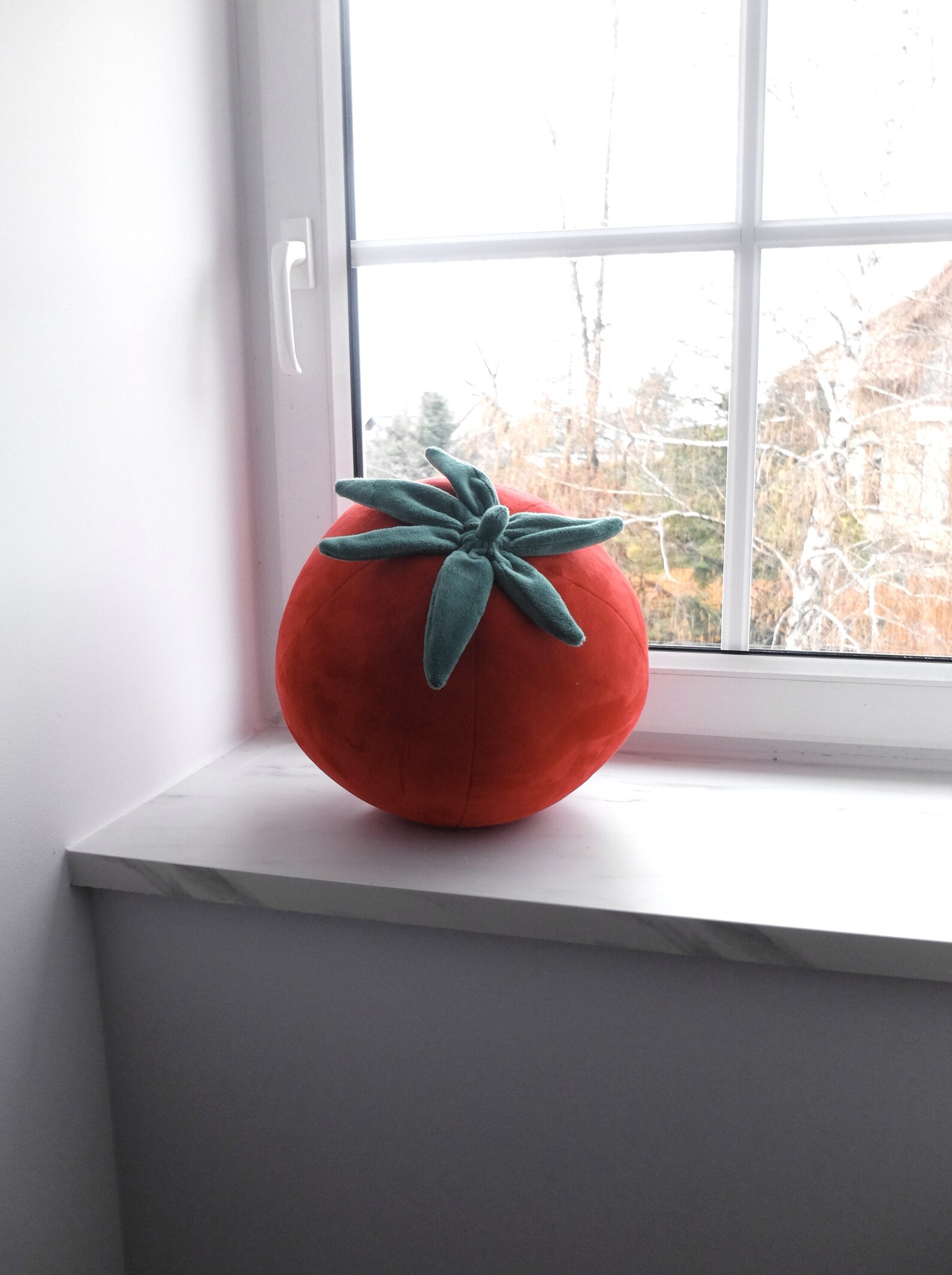 Large Tomato Pillow Velvet Veggie Garden Decor Stuffed - Etsy