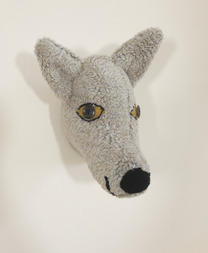 Wolf Head Art Faux Wolf Wall Mount Nursery Art Faux - Etsy