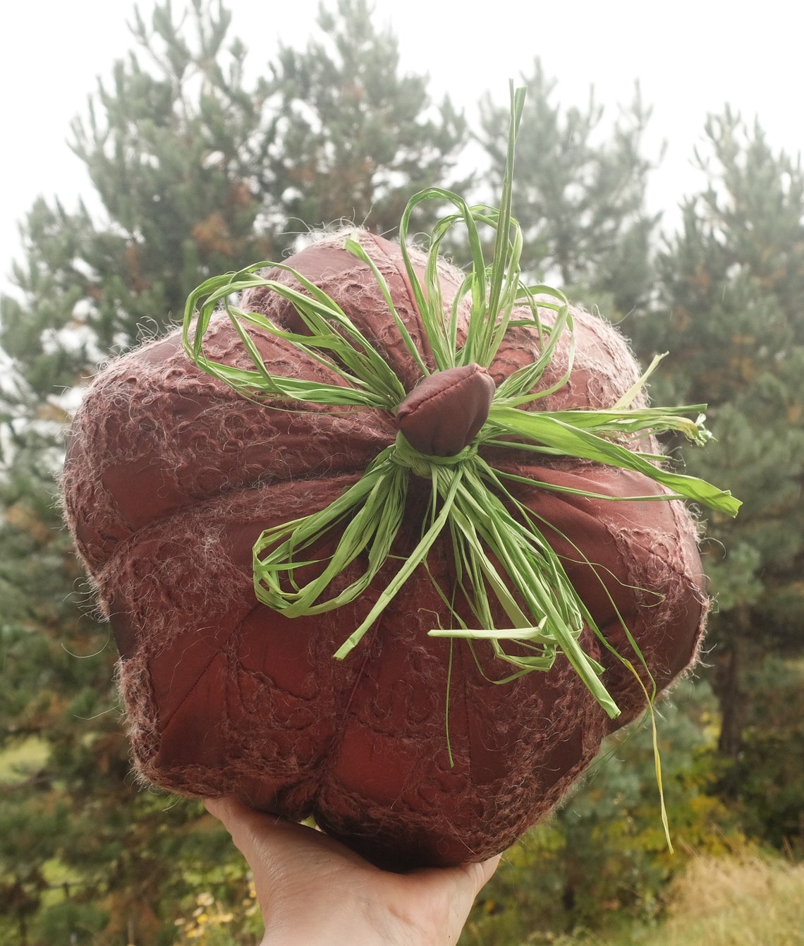 Embroidered Pumpkin, Fall Decor, Halloween Ornament, Thanksgiving ...