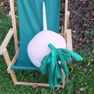 Gigantic Turnip, Oversized Stuffed Veggie, Fleece Garden Pillow, for ...