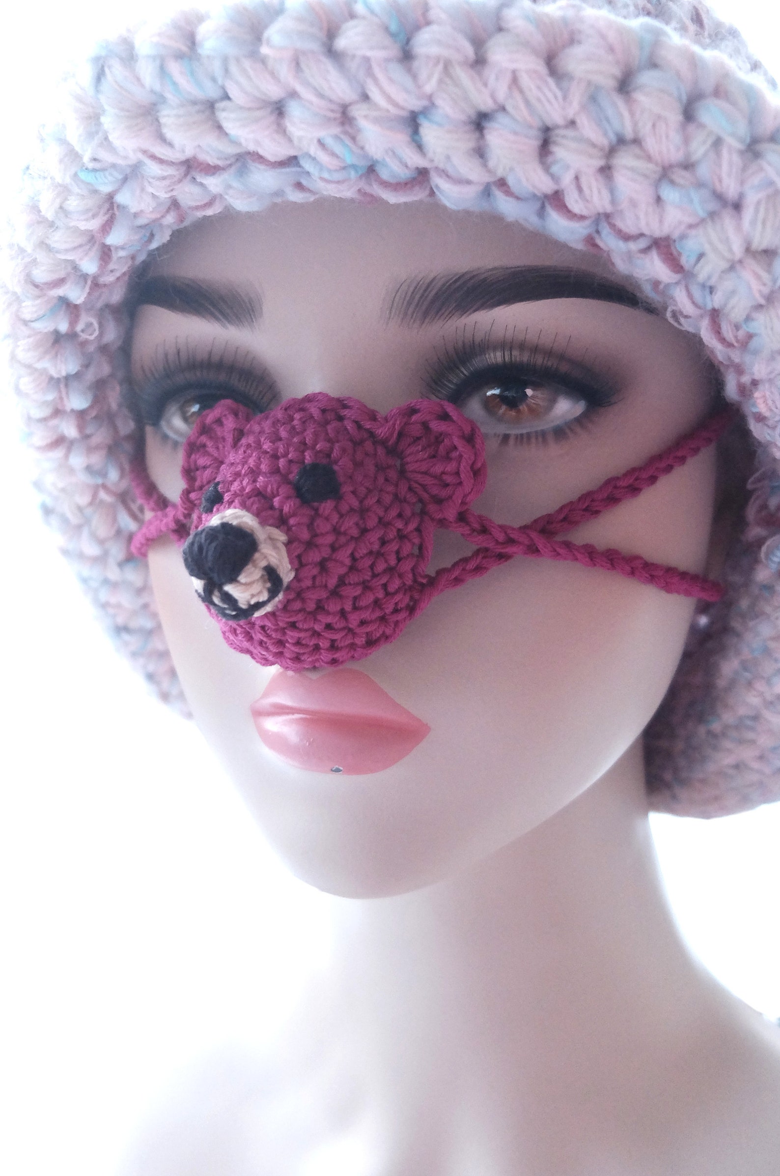 Cotton Nose Warmer Nose Scarf Crochet Nose Heater Teddy - Etsy
