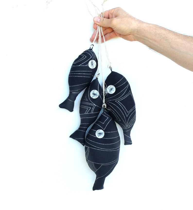 Hanging Fish Fish Bunch Fish Garland Fabric Fish Beach - Etsy