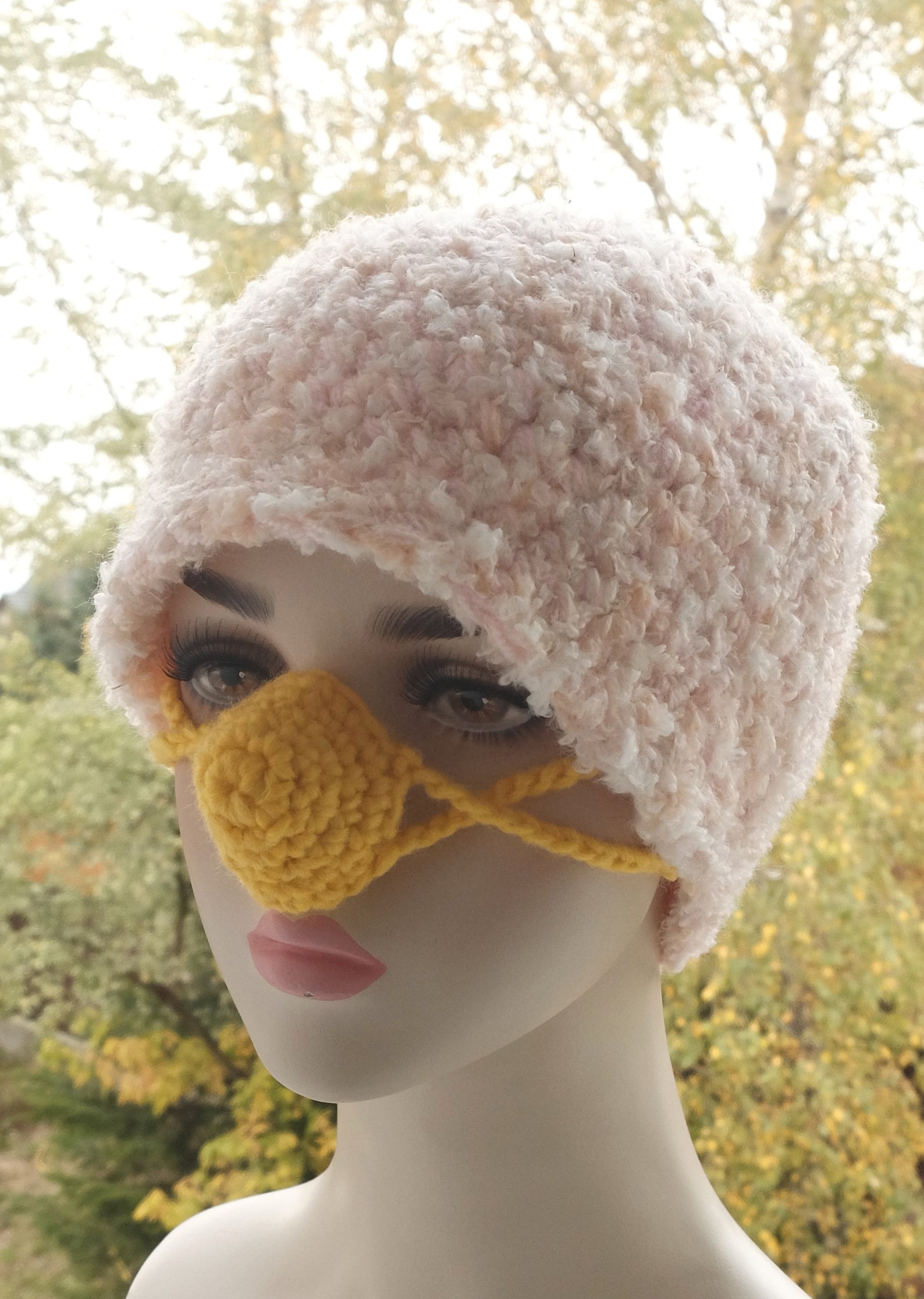Yellow Nose Warmer Acrylic Nose Hat Gift for Friend Fun - Etsy