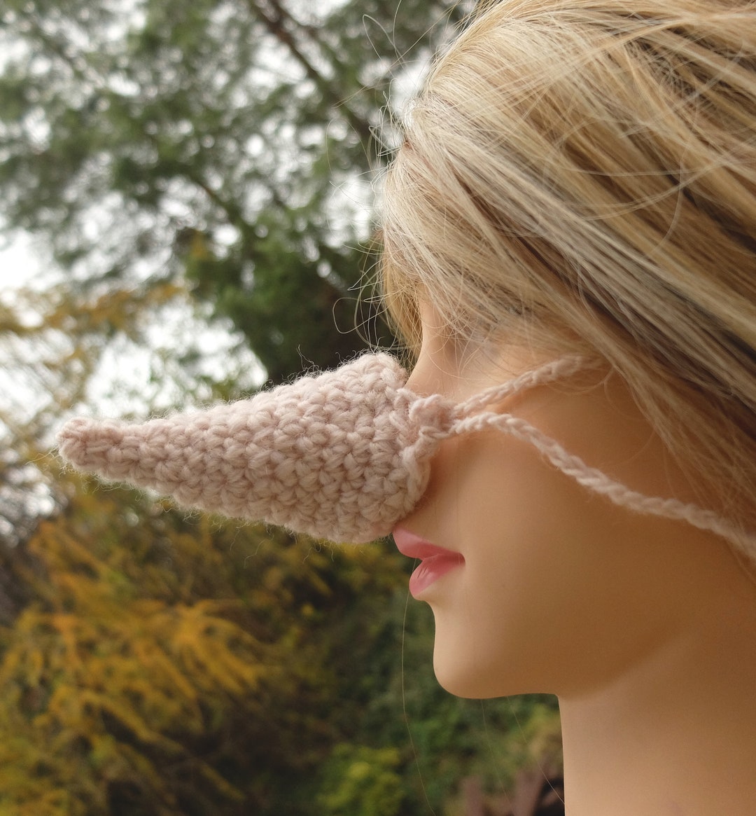 Pinocchio Nose, Crochet Nose Warmer, Face Cover, Nose Cozy, Funny Head ...