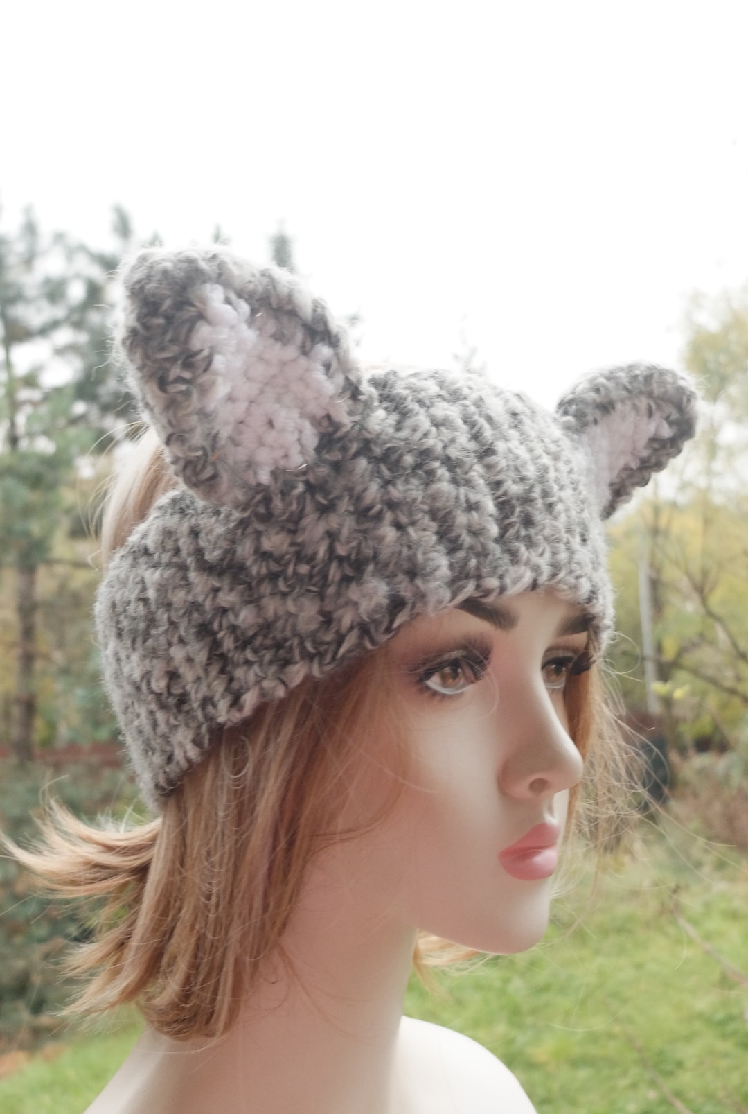 Wolf Headband, Crochet Wolf Ears, Animal Headband, Funny Headwrap, for ...