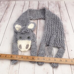Gray Donkey Scarf for Toddler Animal Scarf Eeyore Scarf - Etsy