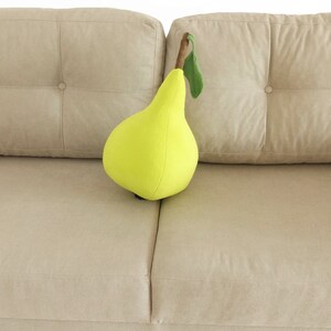 Green Pear Pillow, 3D Plush Fruit, Fleece Fruit, Pear Plushie, Orchard ...