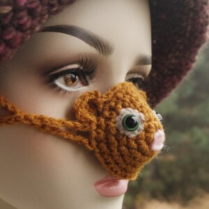 Tarsier Nose Cozy, Face Cover, Unique Nose Warmer, Indoor Outdoor Work ...