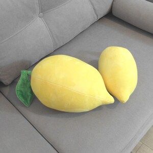 Oversized Lemon, Velvet Lemon, Lemon Cushion, Citrus Pillow, 3D Soft ...