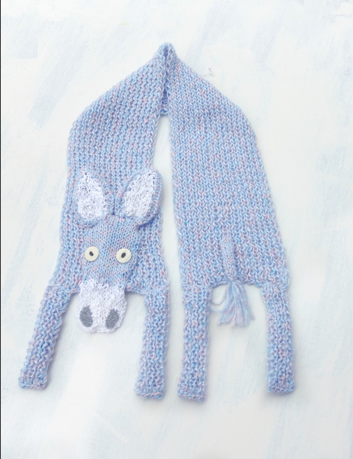 Blue Donkey Scarf Animal Scarf Eeyore Scarf Sweet Burro | Etsy