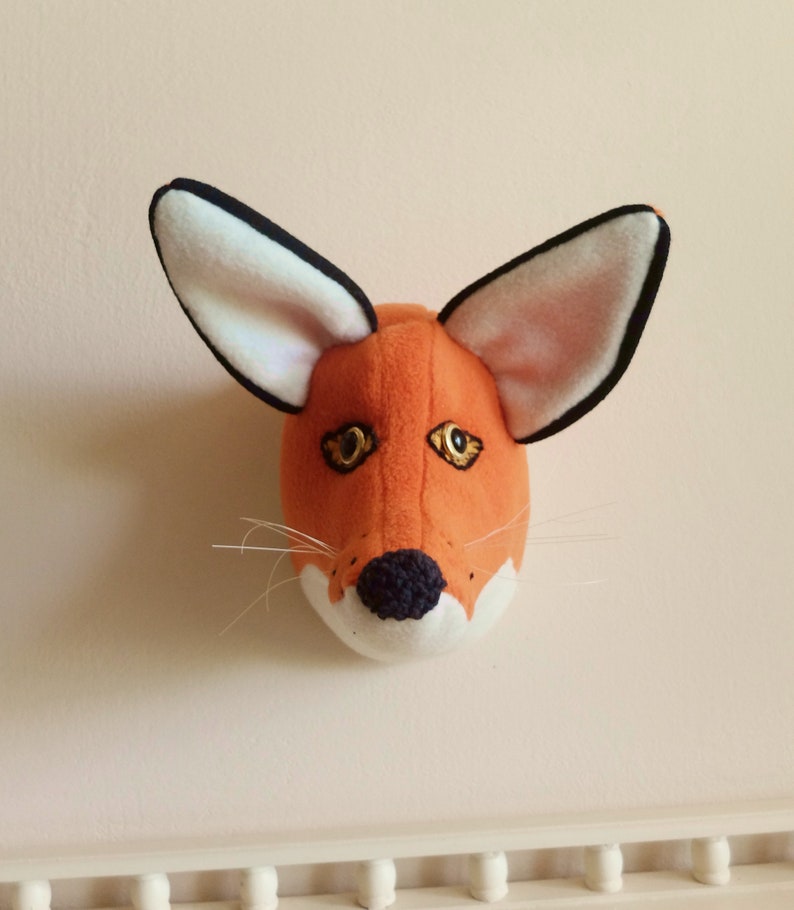 Faux Fox Taxidermy Fox Head Wall Mount Stuffed Red Fox - Etsy