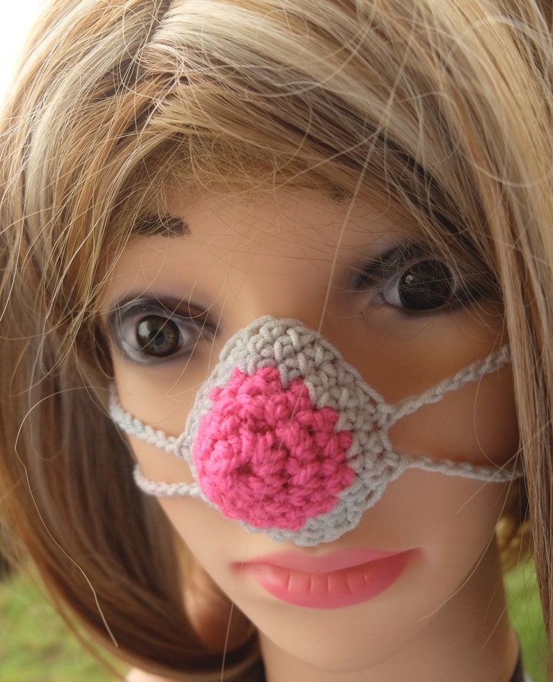 Gray Pink Nose Warmer Nose Muff Colorful Winter Sweet - Etsy