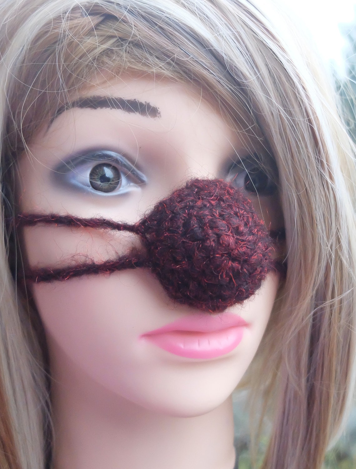 Dark Red Nose Warmer Burgundy Nose Cap Shiny Nose Protector | Etsy