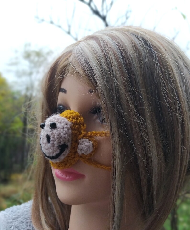 Little Monkey Face Nose Warmer Nose Cozy Nose Mitten - Etsy