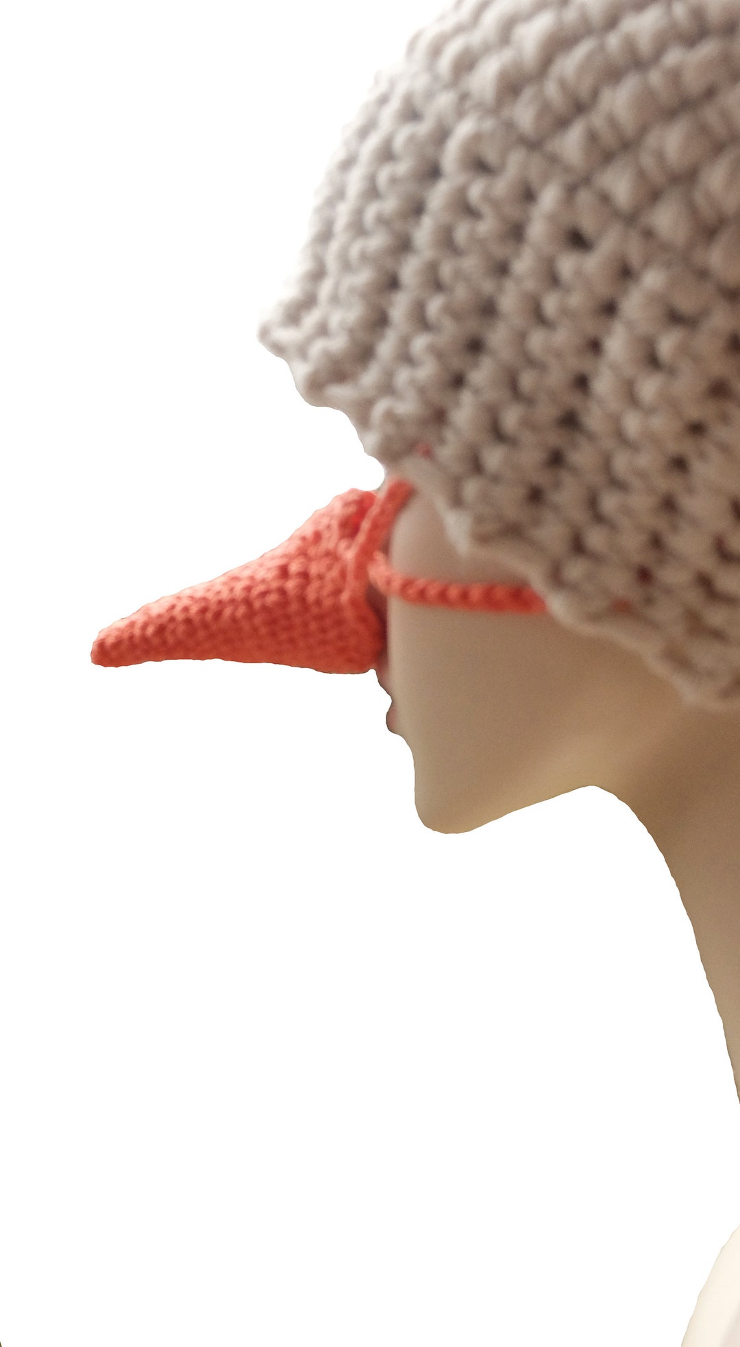 Cotton Carrot Nose Hat, Snowman Costume, Crochet Nose Warmer, Fun Face ...