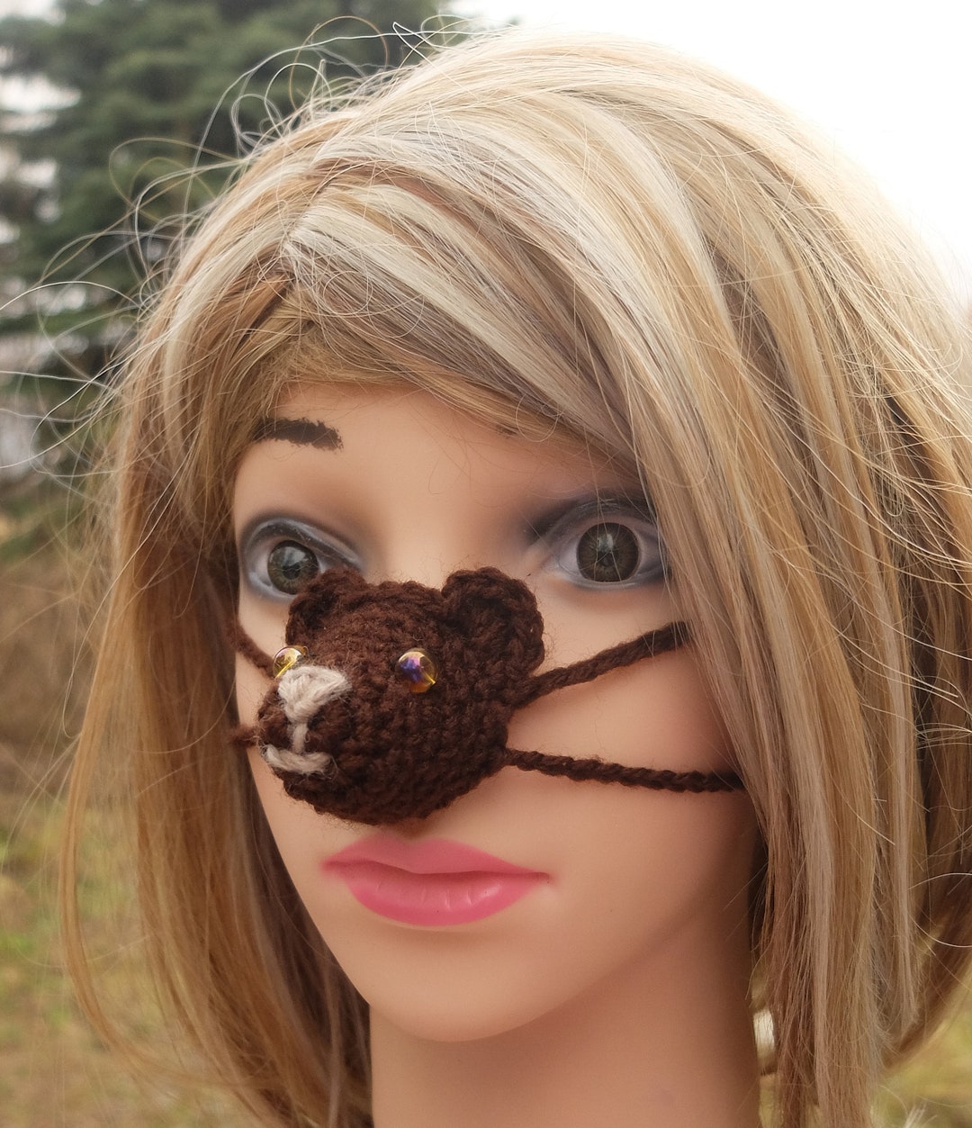 Animal Nose Cozy, Nose Warmer, Frozen Nose Cover, Face Cover, Crochet ...