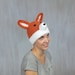 Red Fox Hat, Fox Beanie, Animal Hat, for Animal Lovers, Unisex Adults ...
