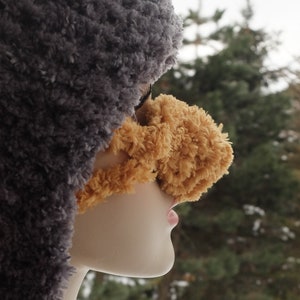 Furry Nose, Plush Nose Warmer, Fluffy Nose Protector, Crochet Nose ...
