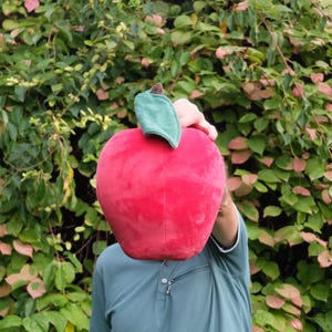 Big Stuffed Apple, Plush Apple Cushion, Red Apple Pillow, Velvet Fruit ...