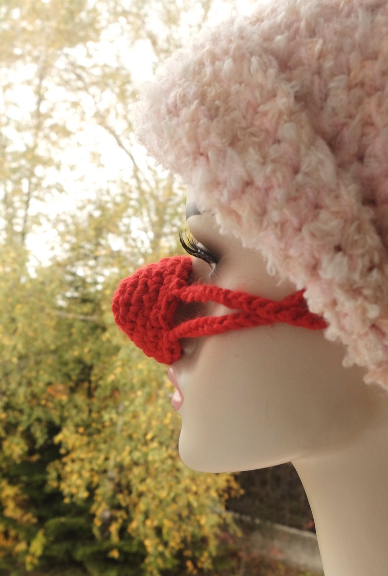 Acrylic Nose Warmer Red Face Cover Nose Cozy Funny Small - Etsy