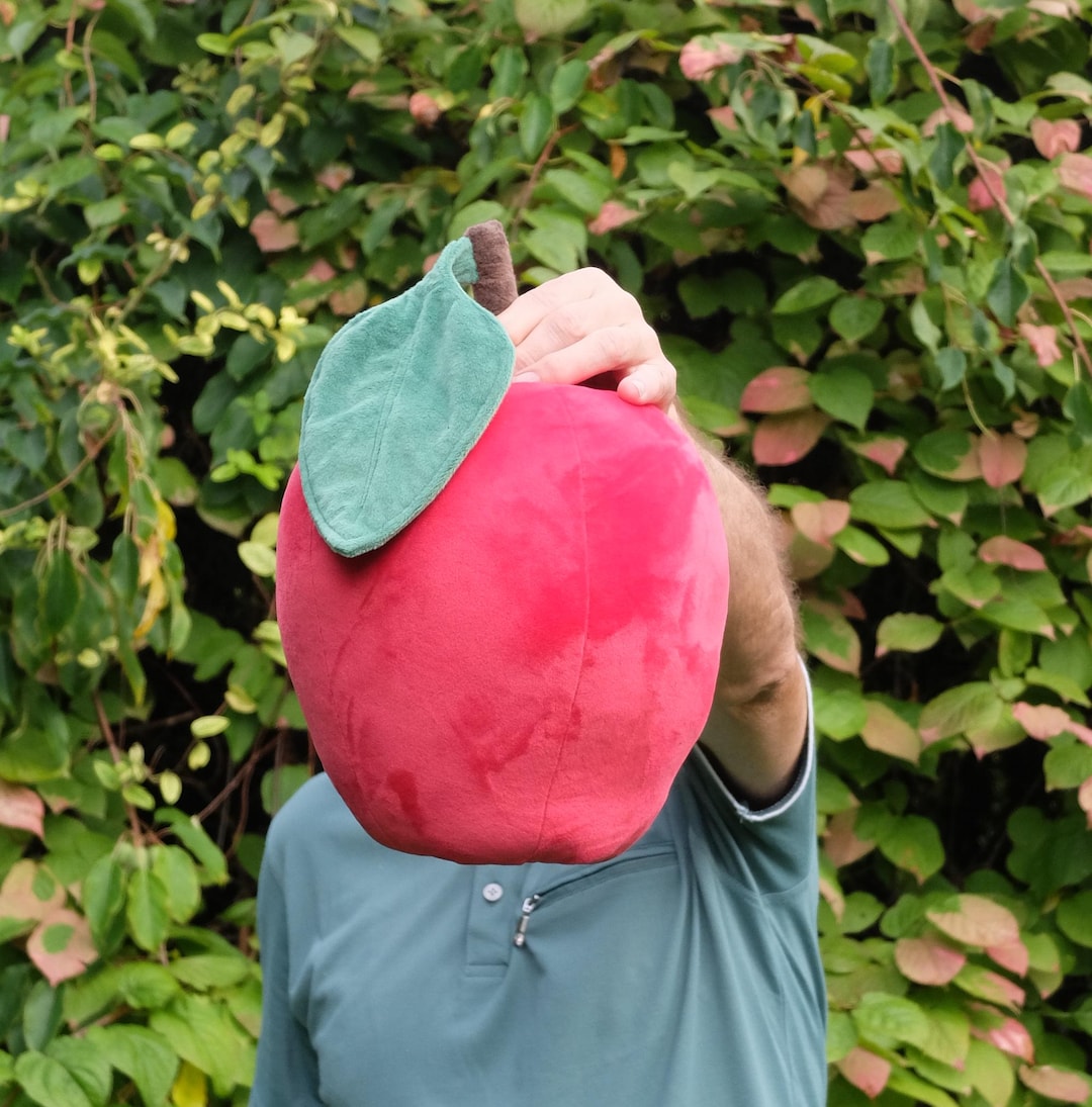 Big Stuffed Apple, Plush Apple Cushion, Red Apple Pillow, Velvet Fruit ...