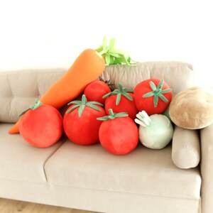 Large Tomato Pillow, Velvet Stuffed Foodie, Florfanka - Etsy