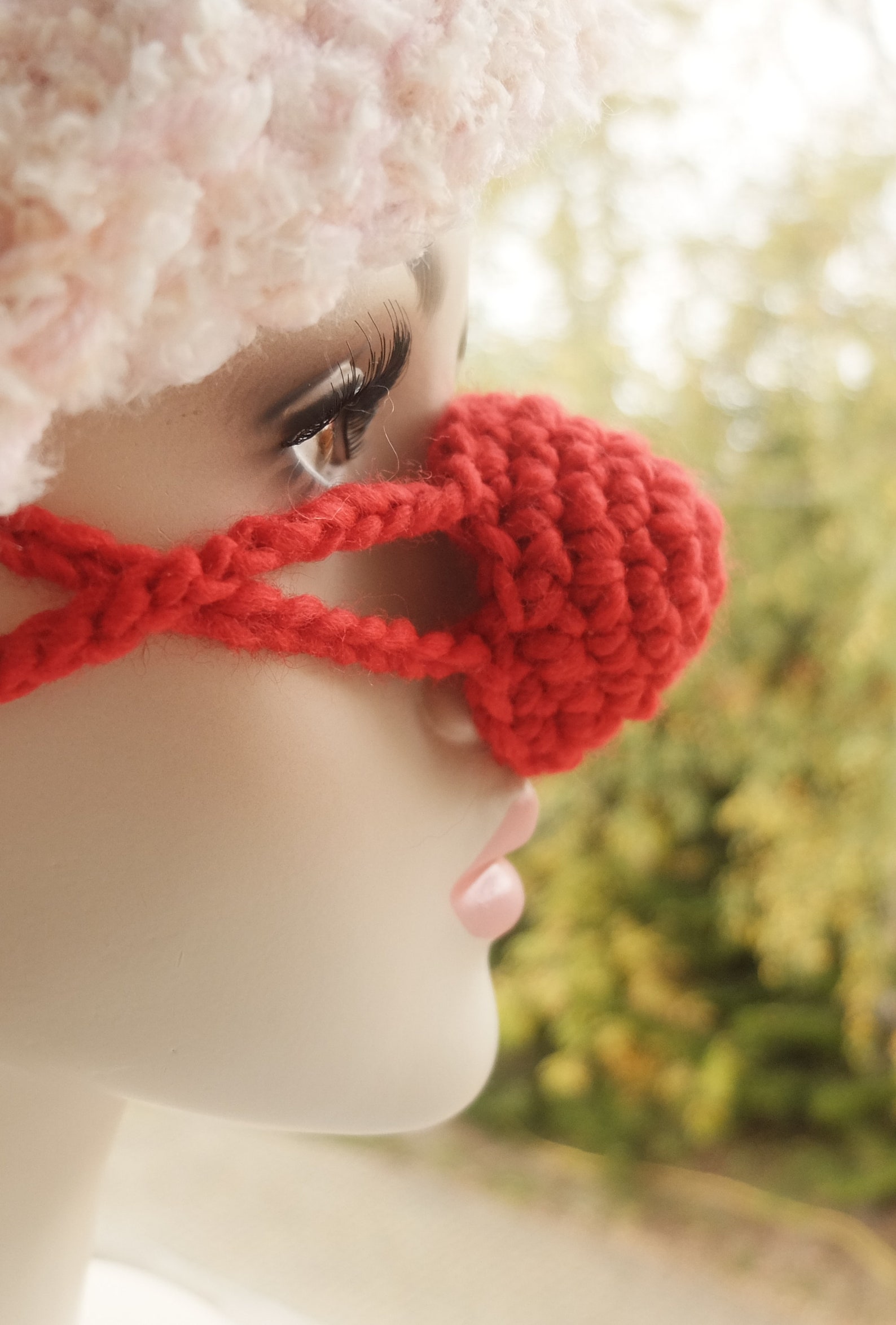 Acrylic Nose Warmer Red Face Cover Nose Cozy Funny Small - Etsy