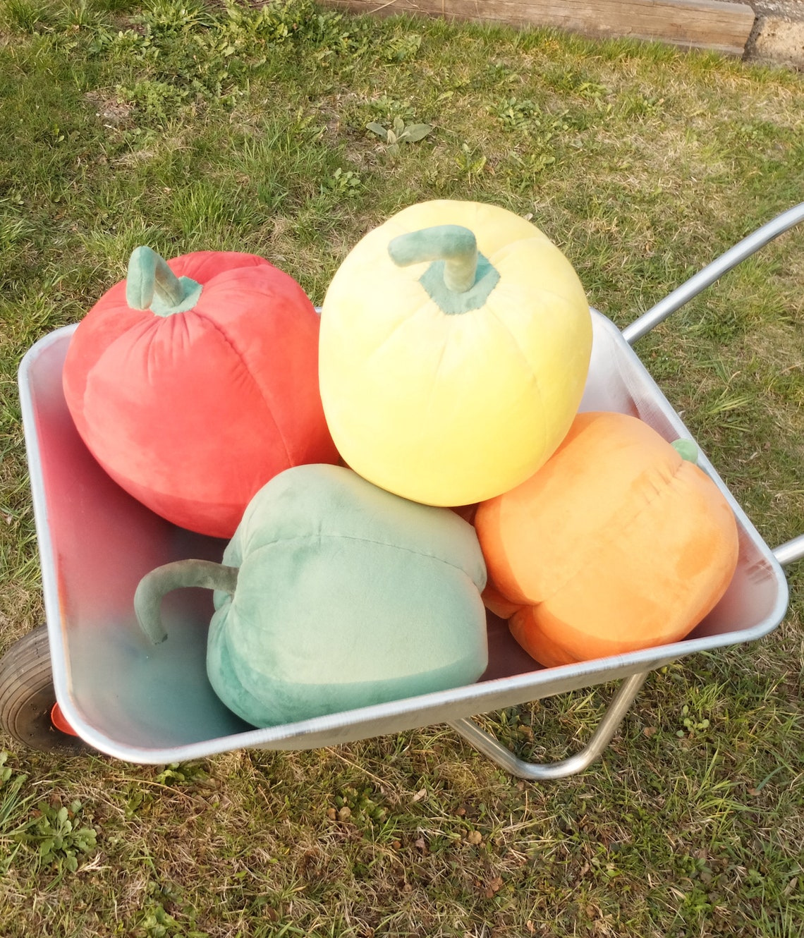 Yellow Pepper, Stuffed Velvet Pillow, Bell Pepper Cushion, Vegetable ...