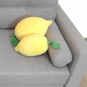 Oversized Lemon, Velvet Lemon, Lemon Cushion, Citrus Pillow, 3D Soft ...