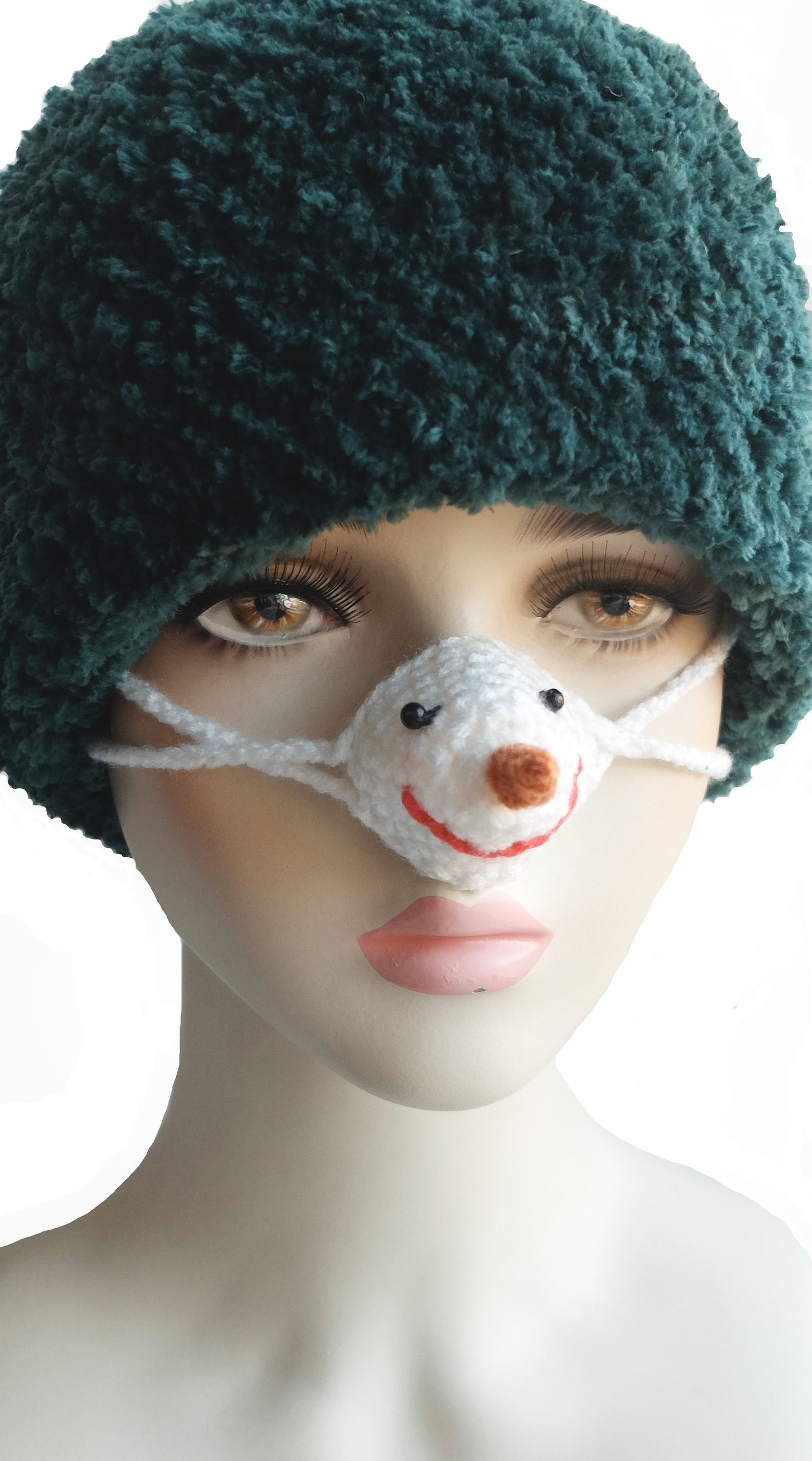 Snowman Nose Cozy Nose Warmer Unisex Nose Shrug Winter - Etsy