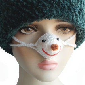 Snowman Nose Cozy, Nose Warmer, Unisex Nose Shrug, Winter Gift, Funny ...