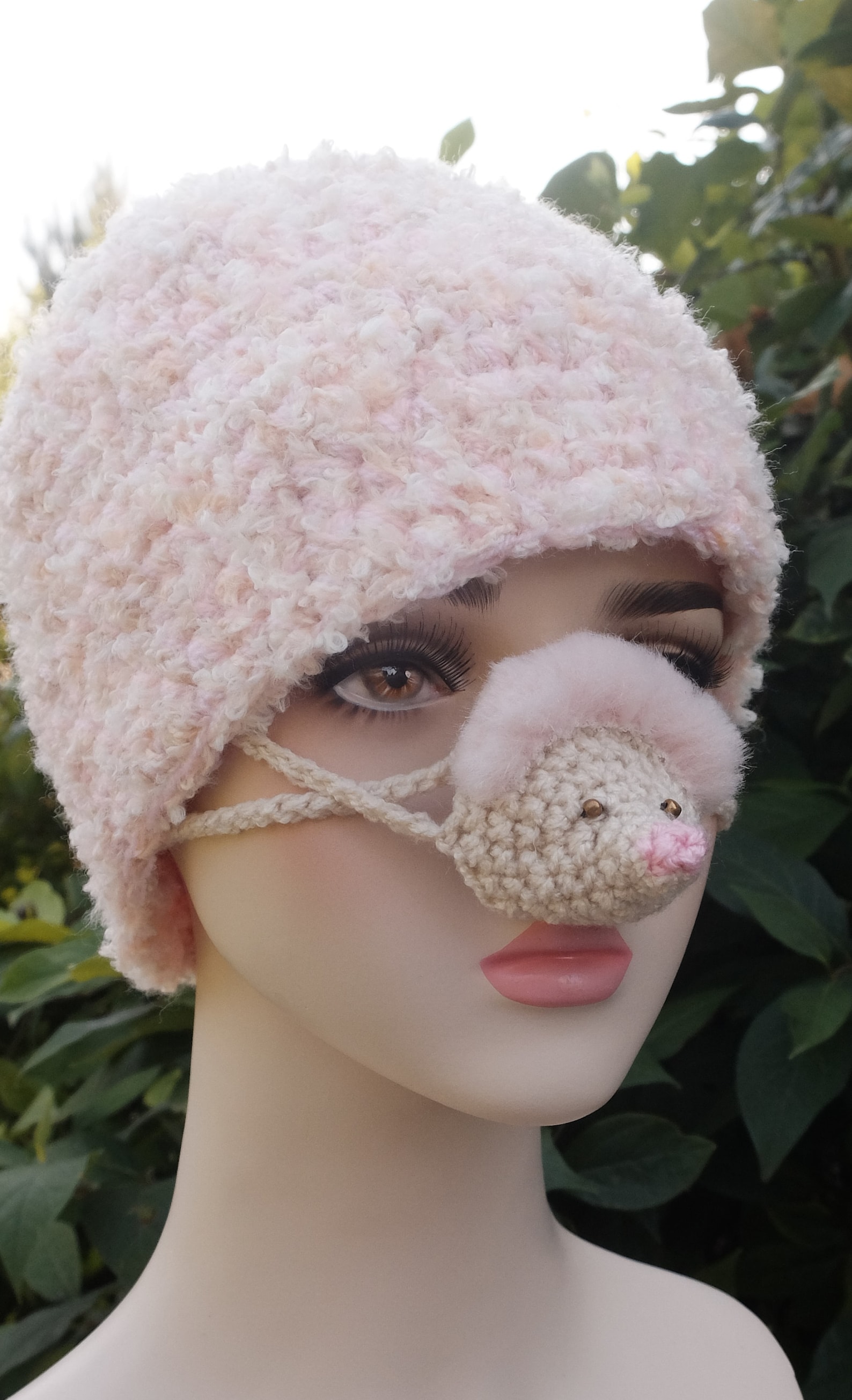 Pink Hedgehog Crochet Nose Sweater Nose Muff Nose Warmer - Etsy