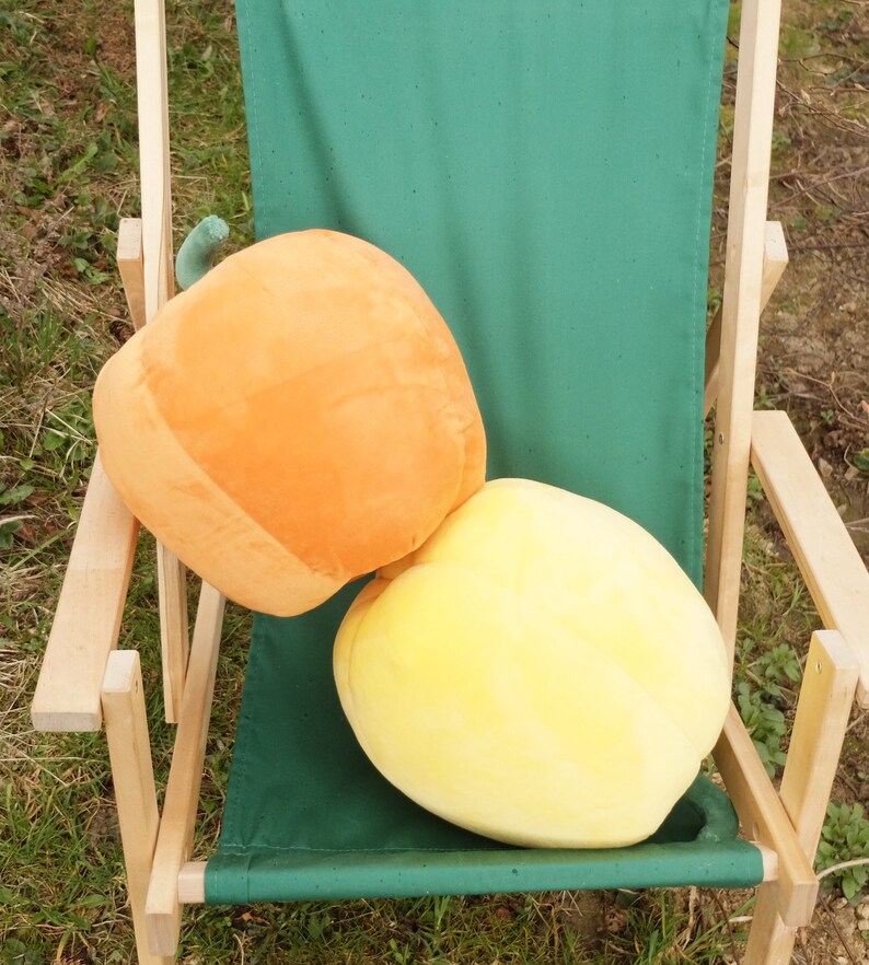 Yellow Pepper, Stuffed Velvet Pillow, Bell Pepper Cushion, Vegetable ...