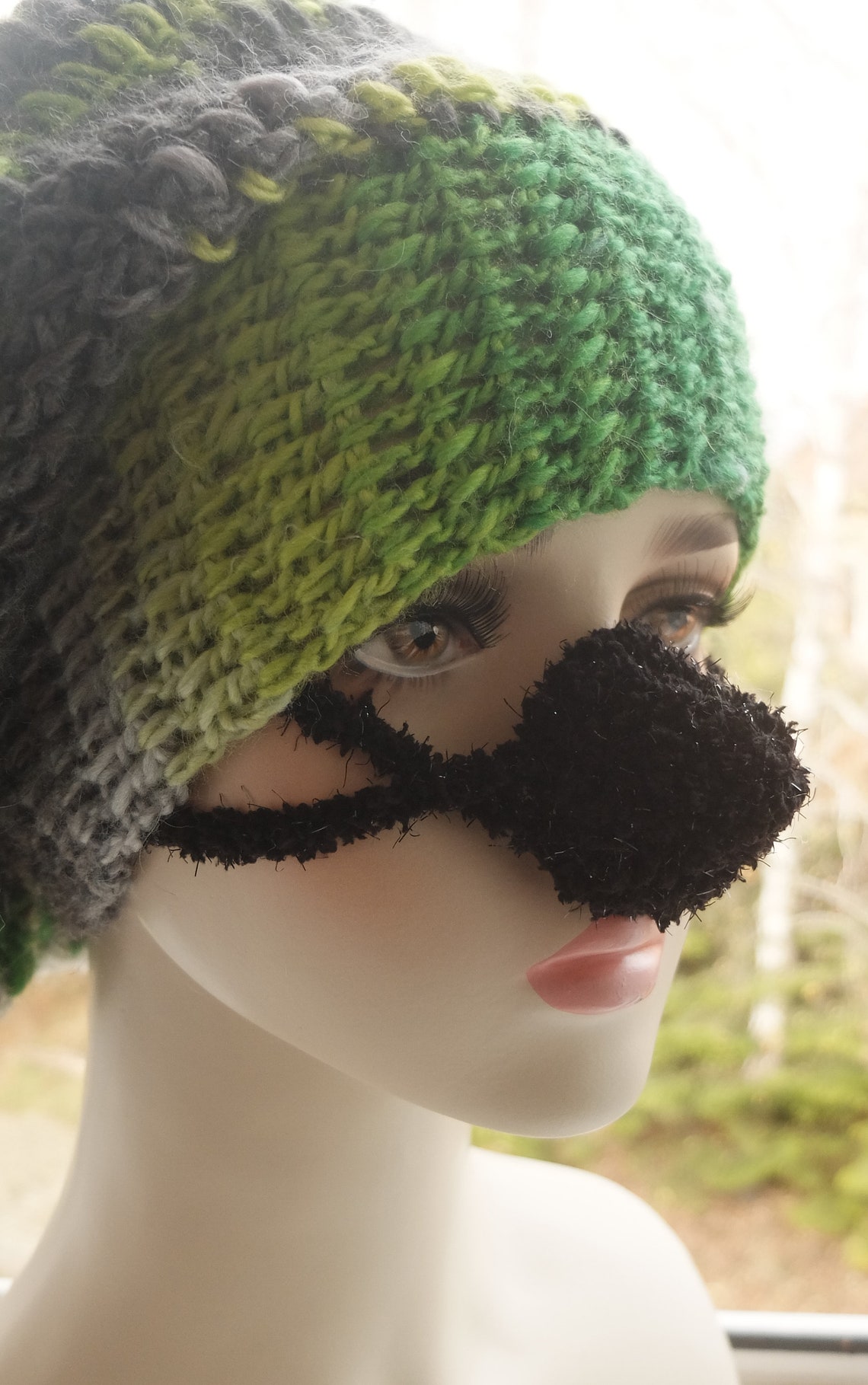 Black Nose Warmer Fluffy Nose Hat Soft Face Heater Small - Etsy