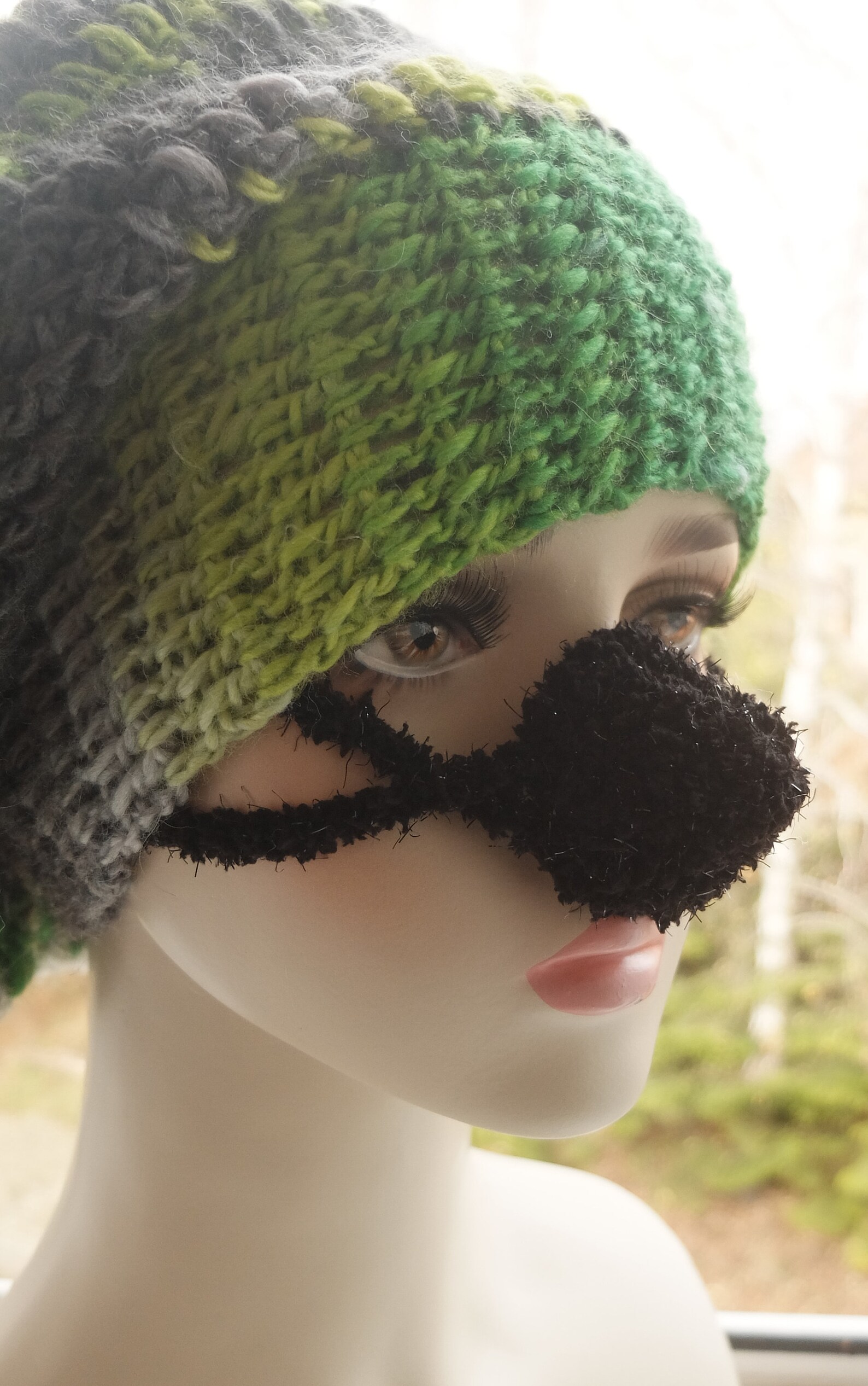 Black Nose Warmer Fluffy Nose Hat Soft Face Heater Small - Etsy