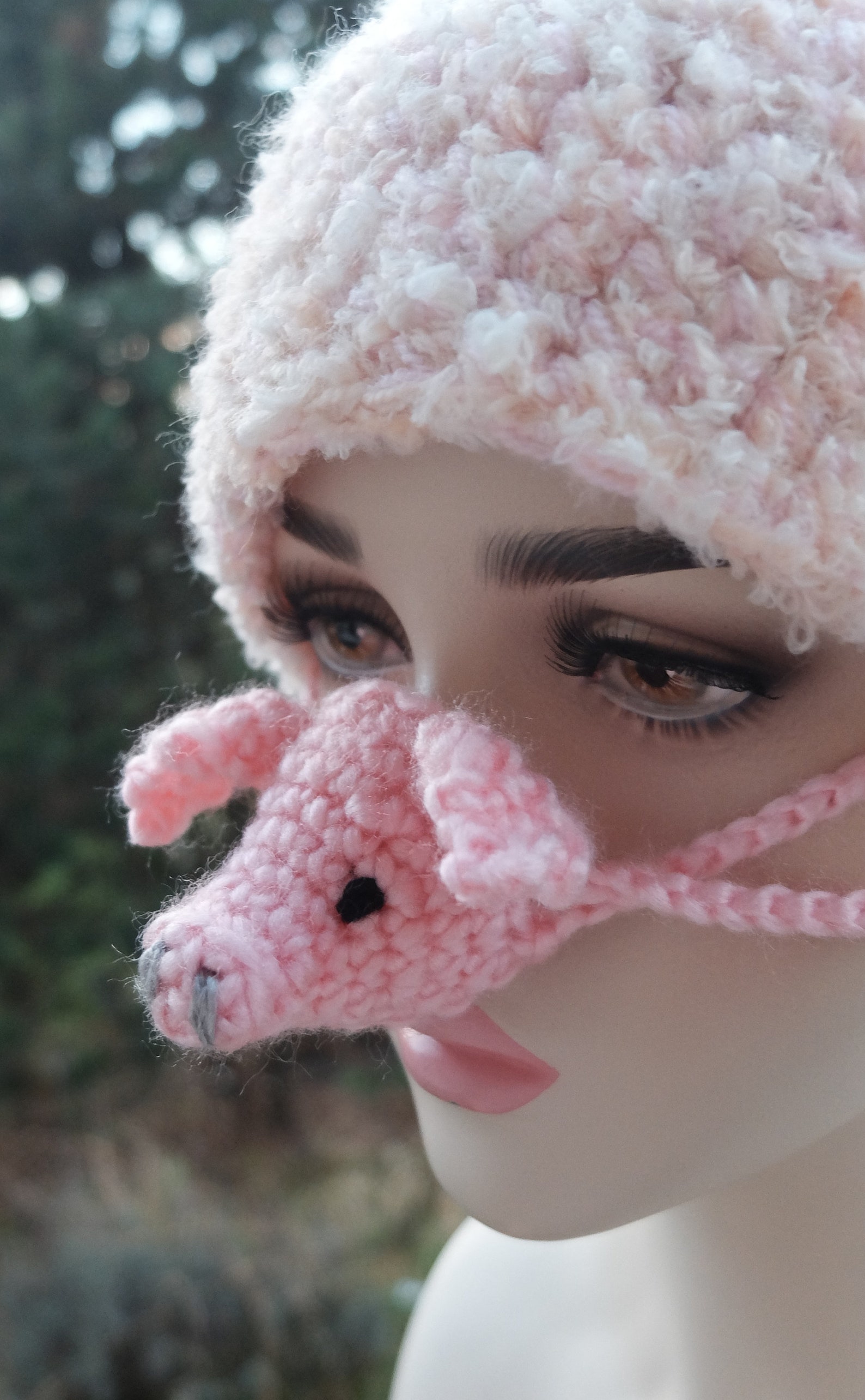 Piggy Nose Warmer Pink Pig Costume Fun Pig Mask Animal Nose - Etsy