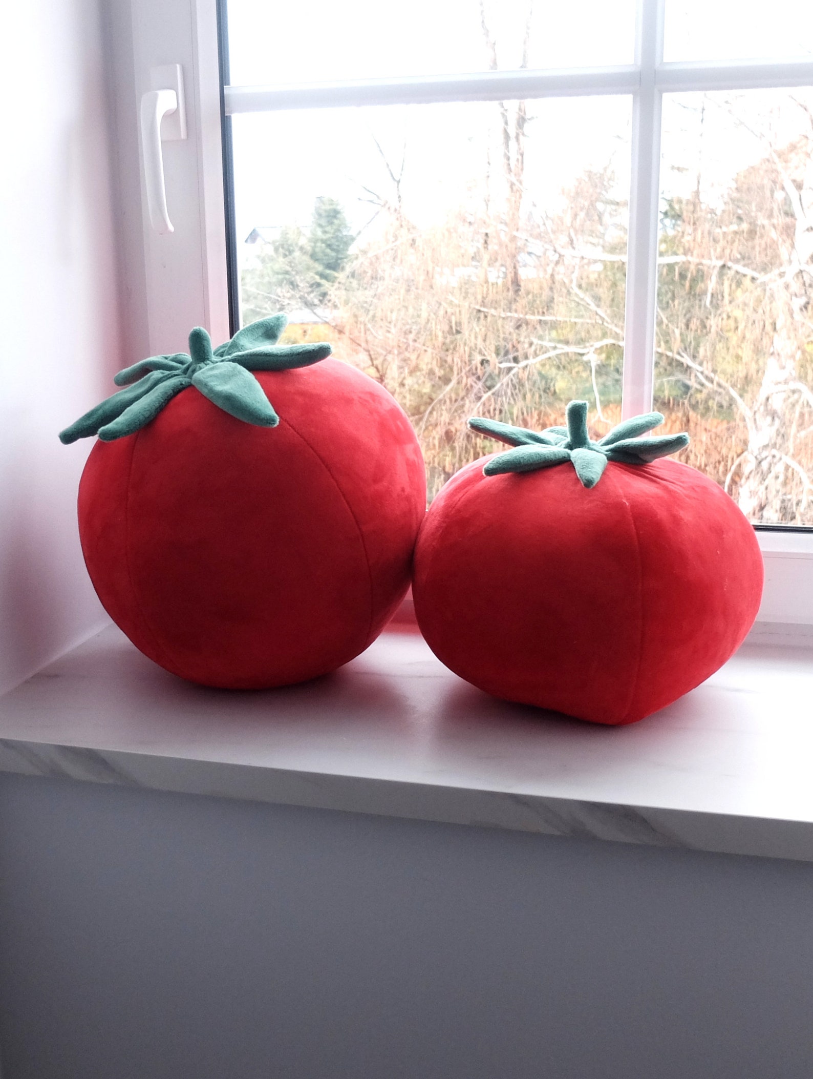 Large Tomato Pillow, Velvet Stuffed Foodie, Florfanka - Etsy