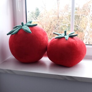 Large Tomato Pillow, Velvet Stuffed Foodie, Florfanka - Etsy