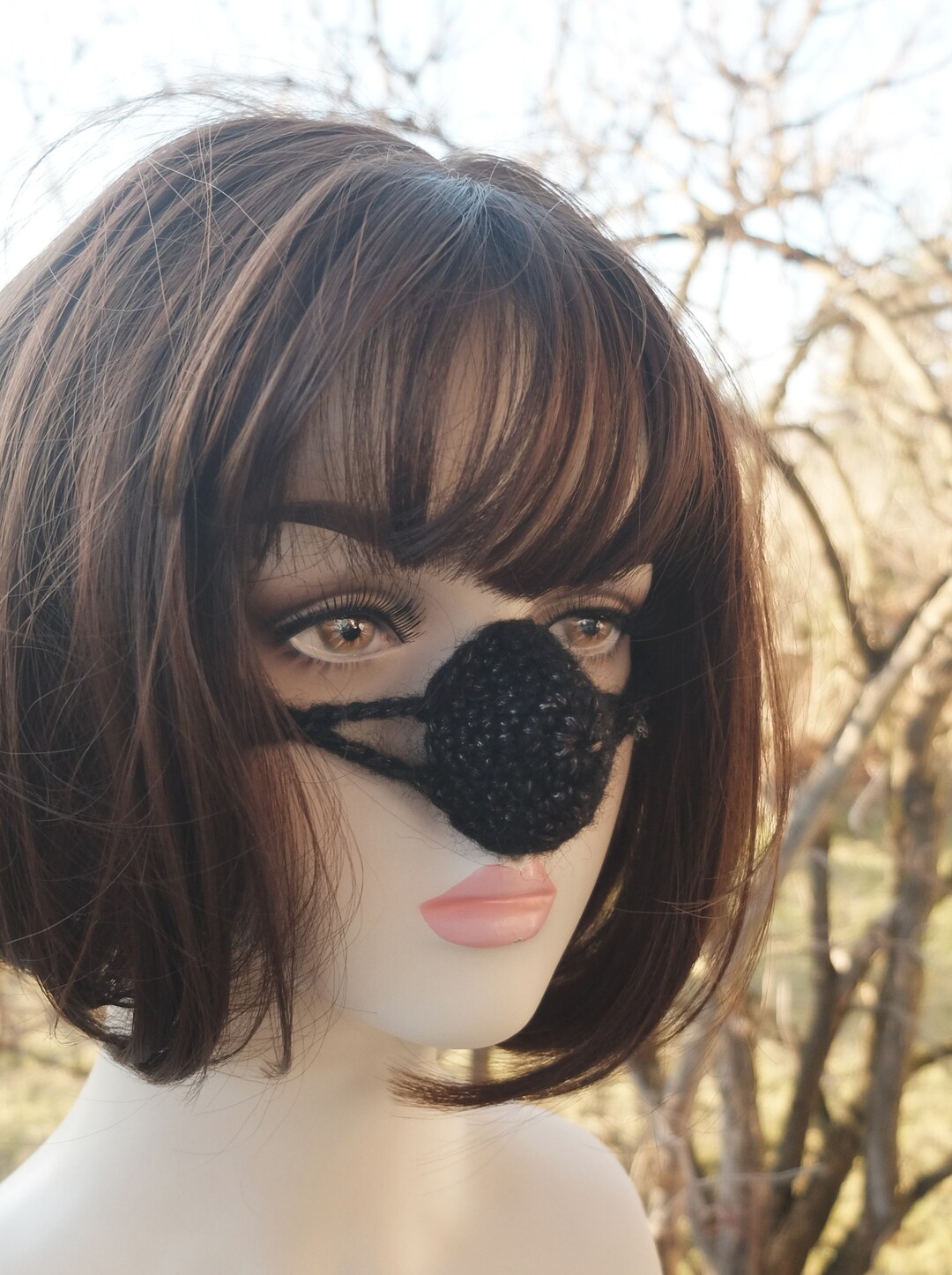 Nose Warmer, Shiny Nose Cozy, Nose Hat, Crochet Face Cover, Small Gift ...