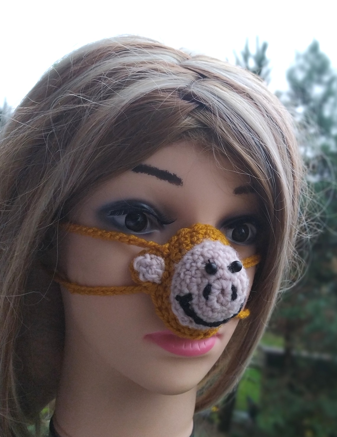 Little Monkey Face Nose Warmer Nose Cozy Nose Mitten | Etsy