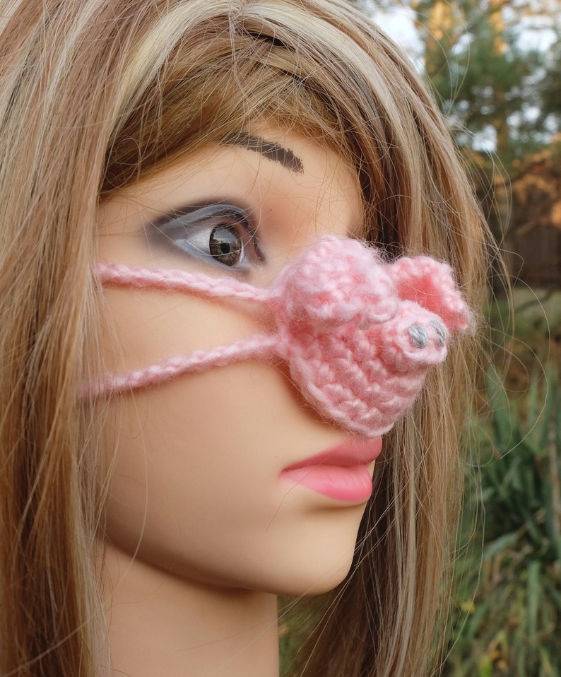 Piggy Nose Warmer Pink Pig Costume Fun Pig Mask Animal Nose | Etsy