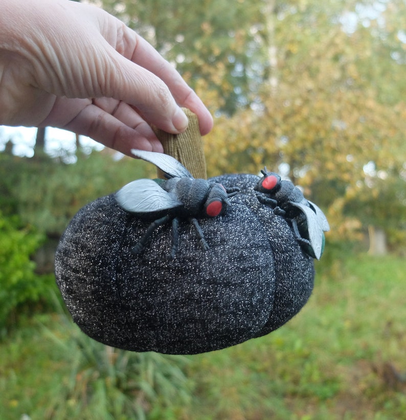 Two Black Pumpkins, Halloween Pumpkin, Vampire Party Decor, Terrible ...