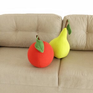 Green Pear Pillow, 3D Plush Fruit, Fleece Fruit, Pear Plushie, Orchard ...