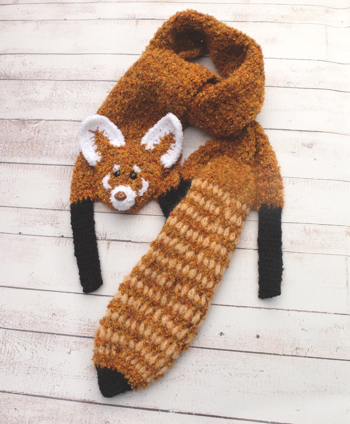 Red Panda Cute Animal Scarf Red Bear Cat Crochet Red Panda - Etsy