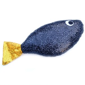Sequins Fish, Black Gold Fish, Kids Room Decor, Stuffed Fish, Nautical ...