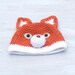 Red Fox Animal Hat Child Hat Beanie Hat Red Fox Hat Hat With Ears ...