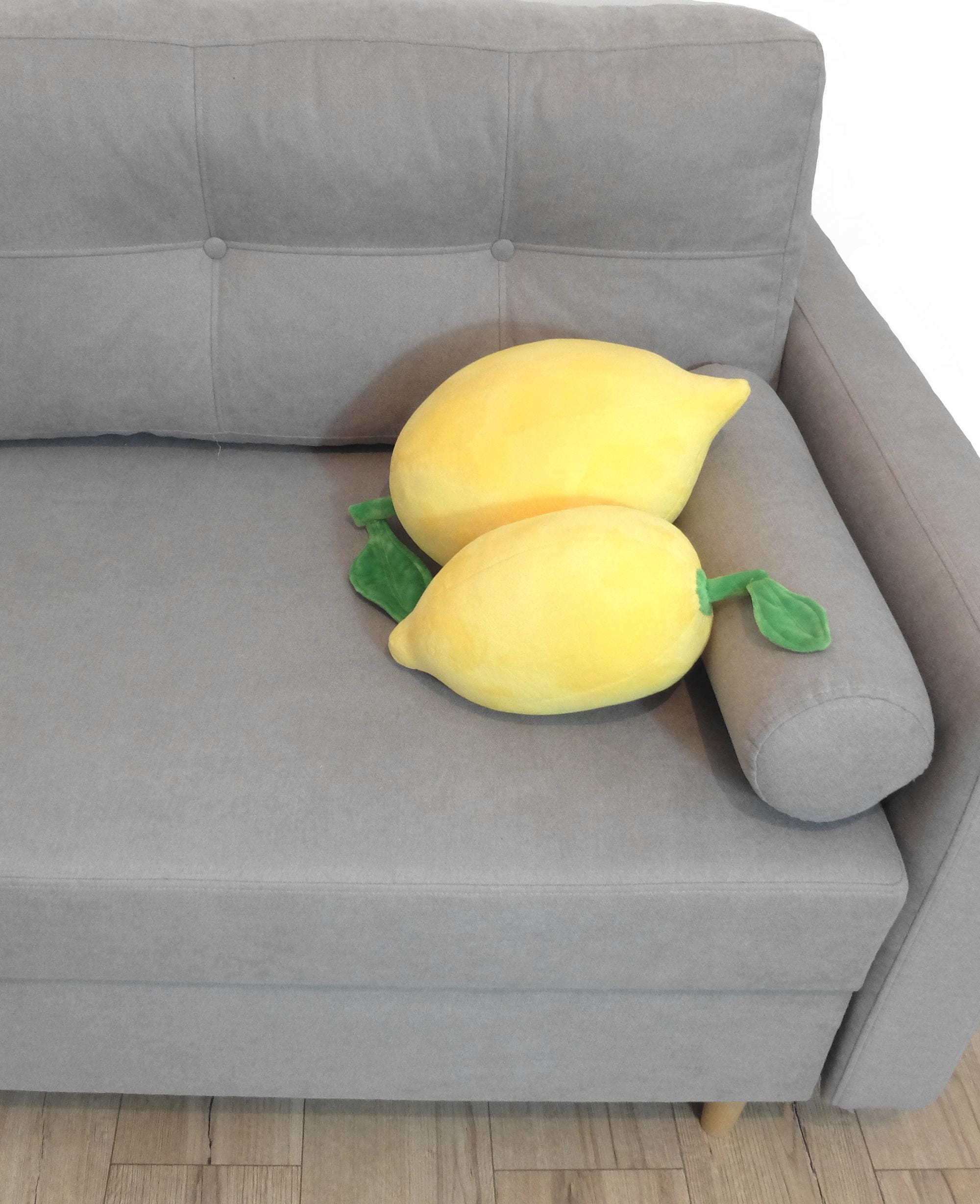 Oversized Lemon, Velvet Lemon, Lemon Cushion, Citrus Pillow, 3D Soft ...