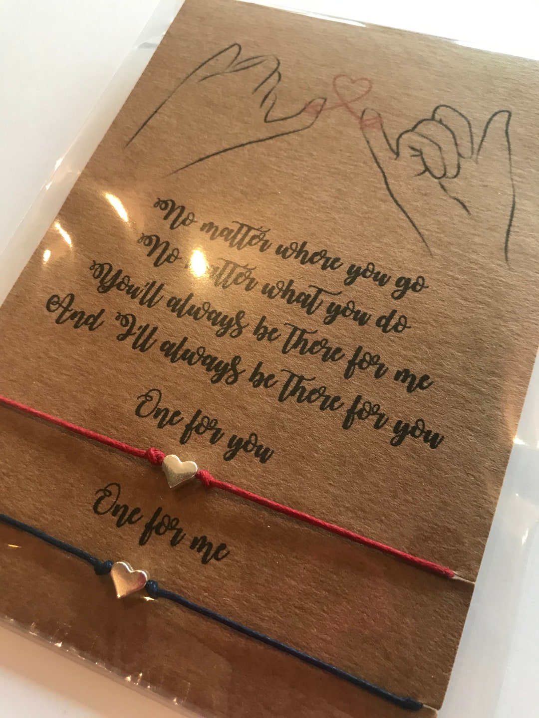 Best Friend Love Heart Friendship Promise Charm Card Wish You - Etsy