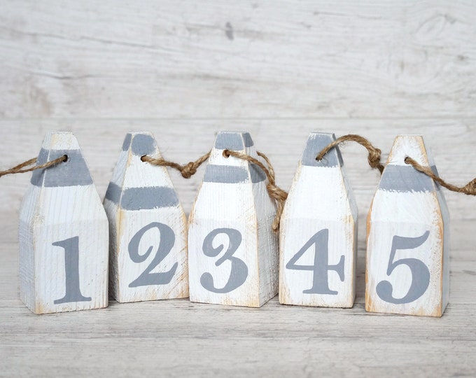 Table Numbers Wedding Beach Theme Wedding Wood Sailboat Navy Ocean ...